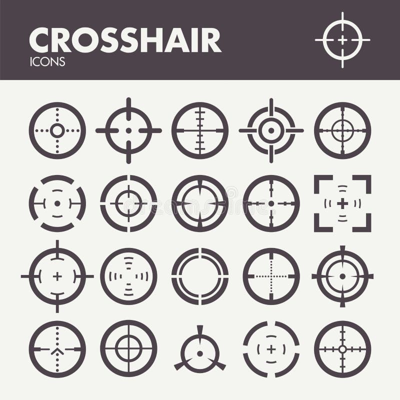 Crosshair icons set stock vector. Illustration of design - 84235491