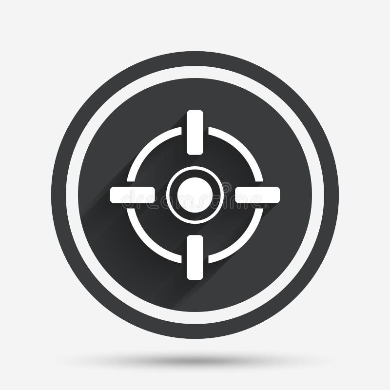 Crosshair Sign Icon. Target Aim Symbol Stock Vector - Illustration of ...