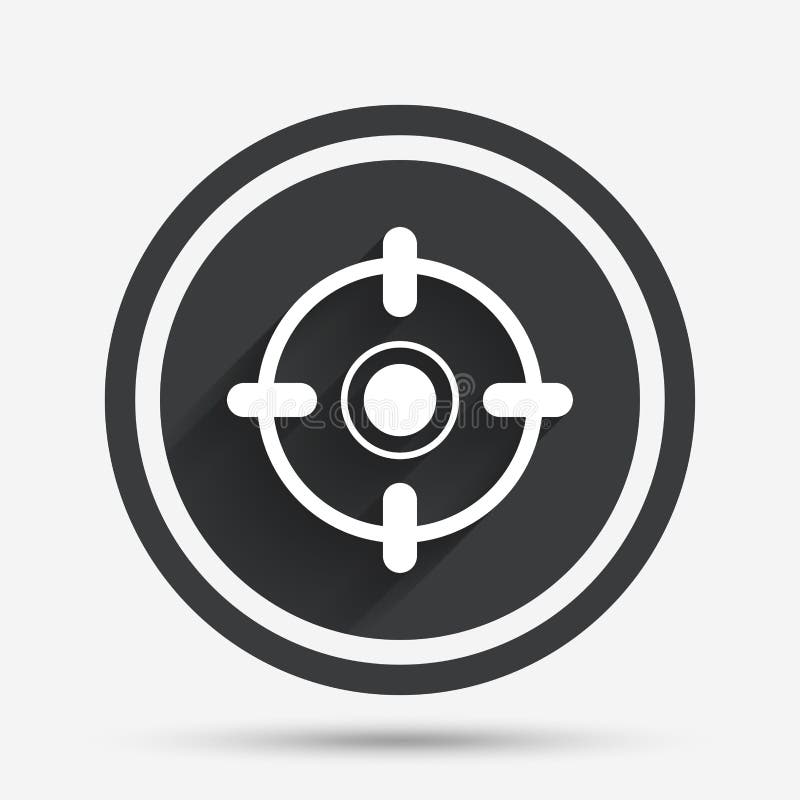 Crosshair Sign Icon. Target Aim Symbol Stock Vector - Illustration of ...