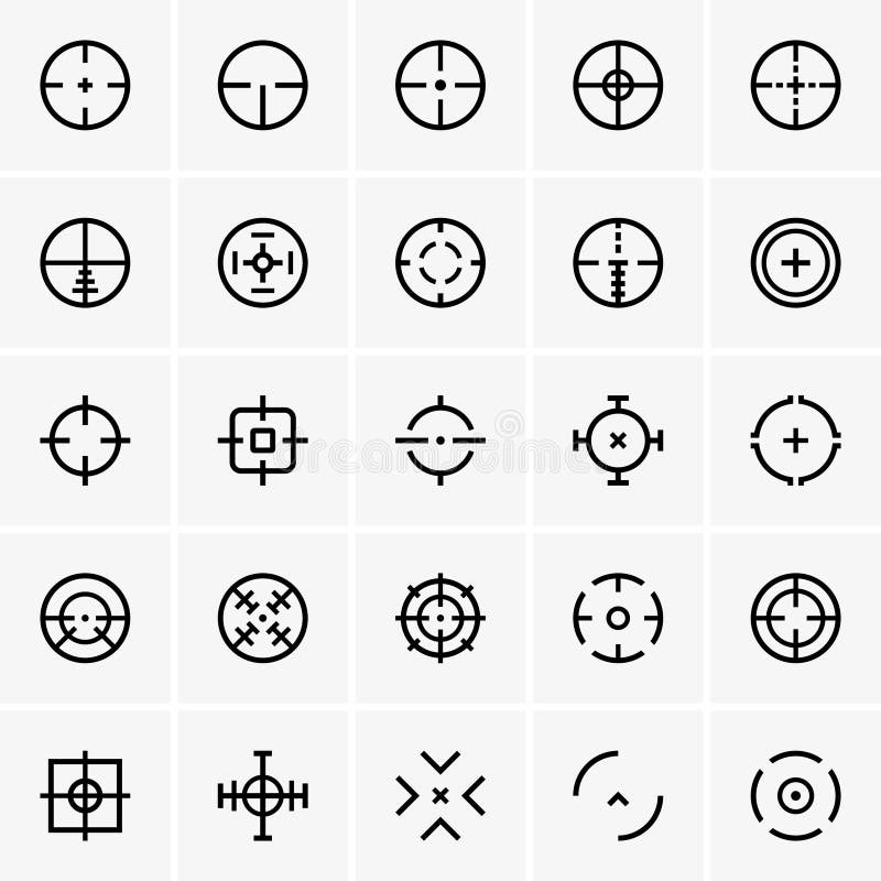 Crosshairs stock vector. Illustration of collection, vector - 55525853