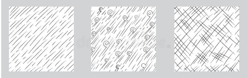 Crosshatch Pattern Set. Seamless Hand Draw Pattern. Simple Crosshatch ...