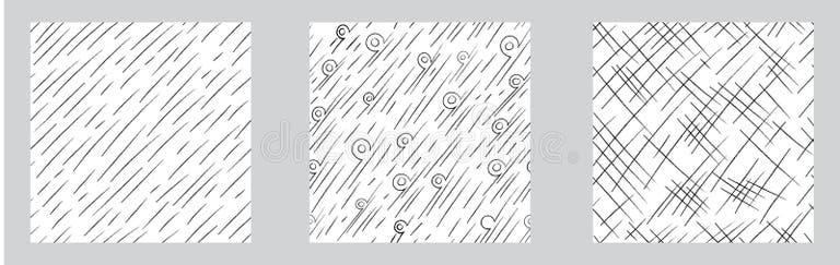 Crosshatch Pattern Set. Seamless Hand Draw Pattern. Simple Crosshatch ...