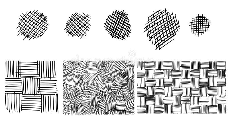 Crosshatch Patterns Collection with Rain, Easter Basket and Canvas ...