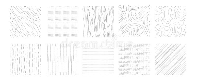 Crosshatch Shape Pattern Set Stock Illustration - Illustration of ...