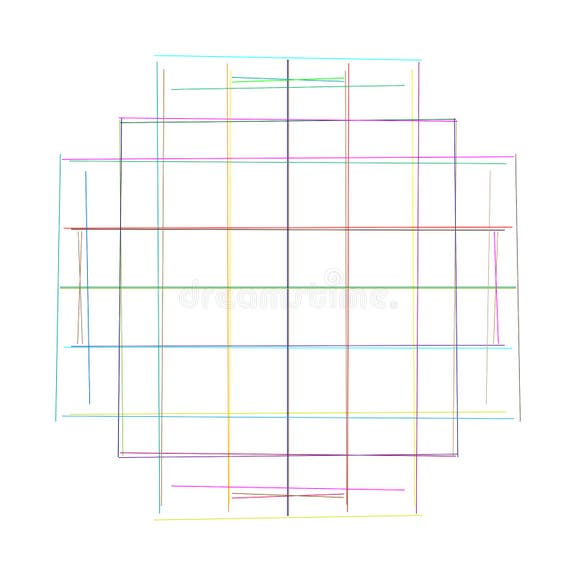 Crosshatch, Tangle Lines Circle. Scribble, Sketchy Random Intersecting ...