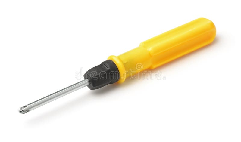 Crosshead Screwdriver with Yellow Plastic Handle Stock Photo - Image of ...
