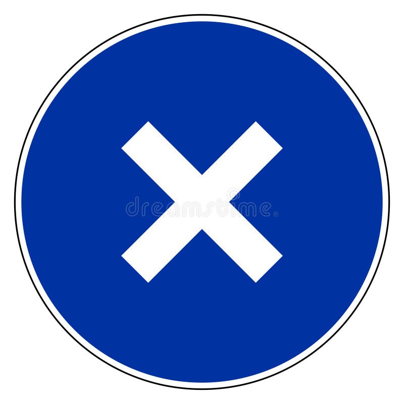 Crossing and blue sign stock vector. Illustration of crossing - 164901759