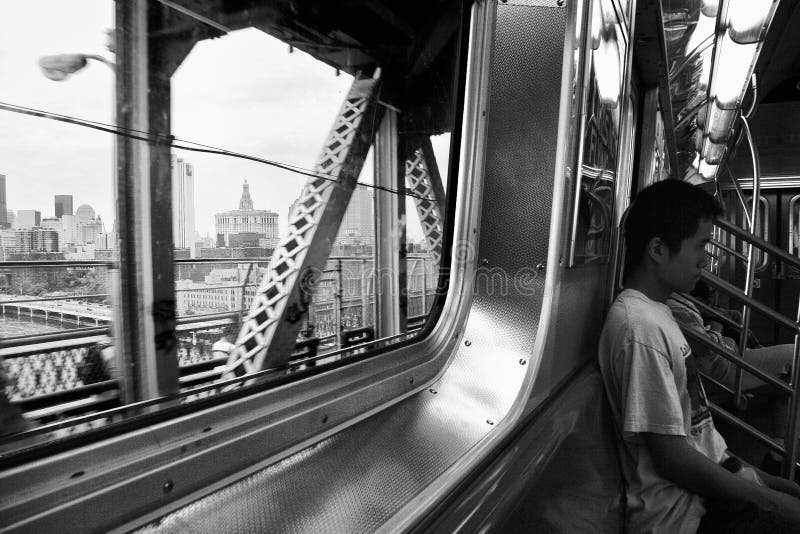 Crossing the Bridge in Subway Editorial Photography - Image of wires ...