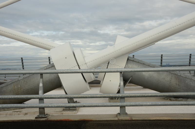 Crossing Cables stock photo. Image of engineering, tower - 99766614