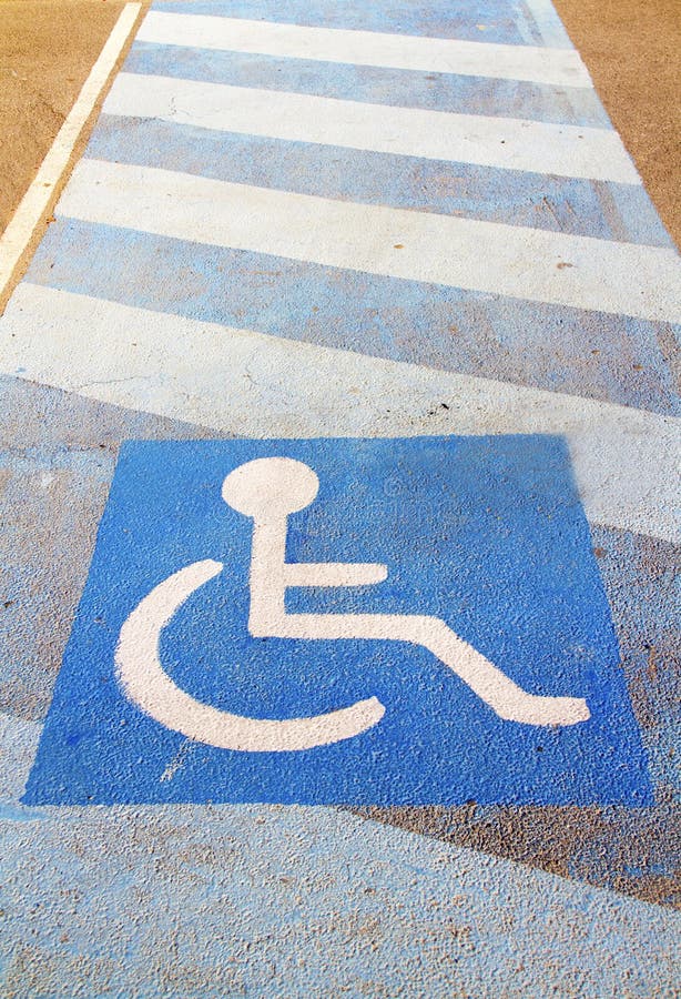 Crossing for disabled stock image. Image of blue, safer - 15642919