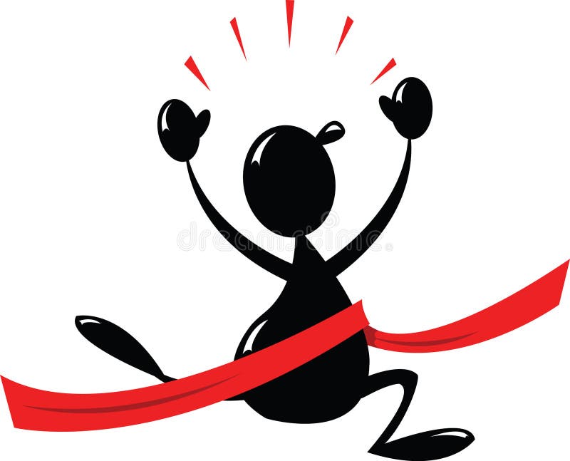 Crossing Finish Line stock vector. Illustration of conquering - 27185113