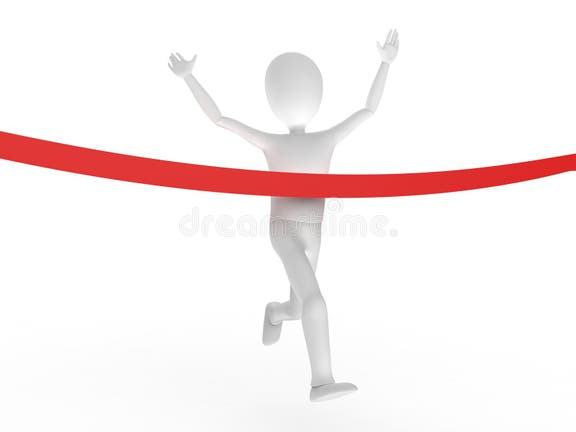 Winning Person Crossing Finish Line Stock Illustrations – 332 Winning ...