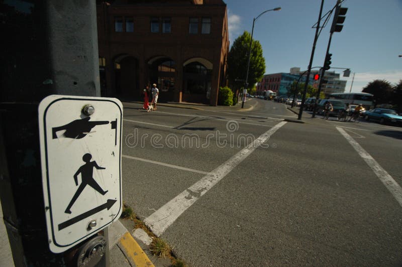Crossing the Junction Symbol in the Evening Stock Image - Image of road ...