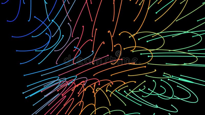 Crossing Light Beams. Energy Flow Laser Lines. Neon Plexus Knots ...