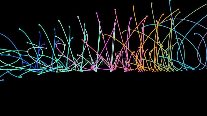 Crossing Light Beams. Energy Flow Laser Lines. Neon Plexus Knots ...