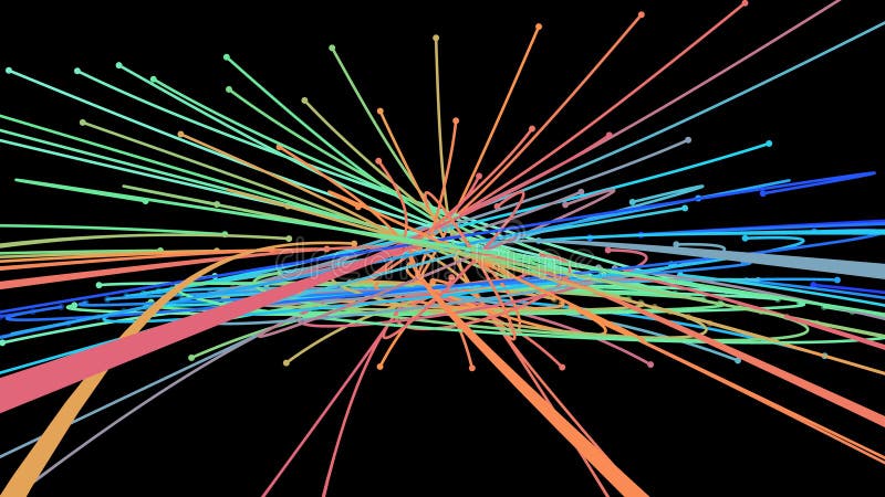 Crossing Light Beams. Energy Flow Laser Lines. Neon Plexus Knots ...