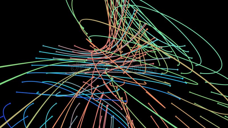 Crossing Light Beams. Energy Flow Laser Lines. Neon Plexus Knots ...