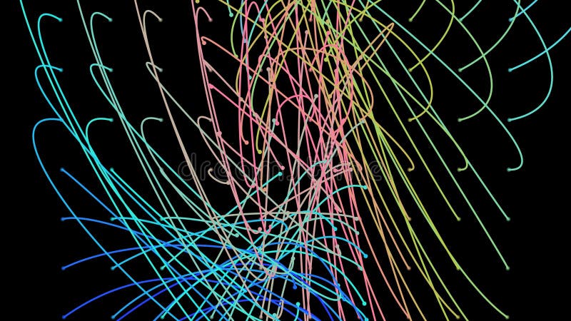 Crossing Light Beams. Energy Flow Laser Lines. Neon Plexus Knots ...