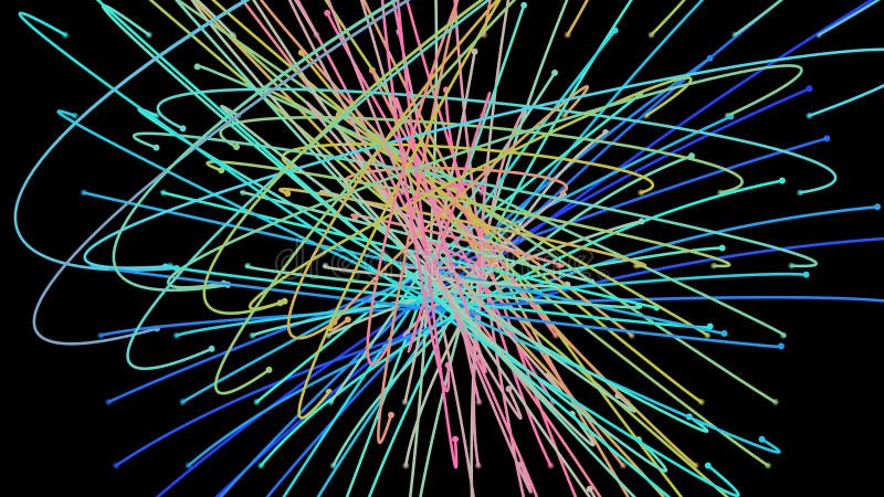 Crossing Light Beams. Energy Flow Laser Lines. Neon Plexus Knots ...