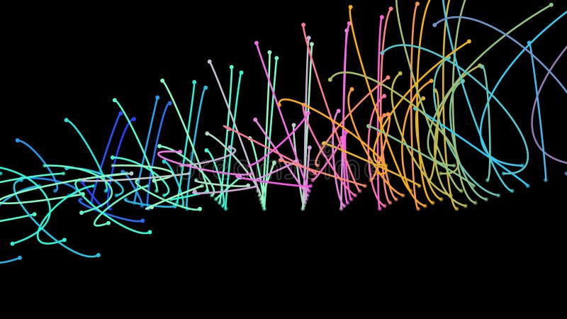 Crossing Light Beams. Energy Flow Laser Lines. Neon Plexus Knots ...