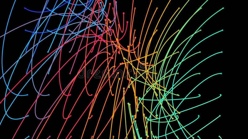 Crossing Light Beams. Energy Flow Laser Lines. Neon Plexus Knots ...