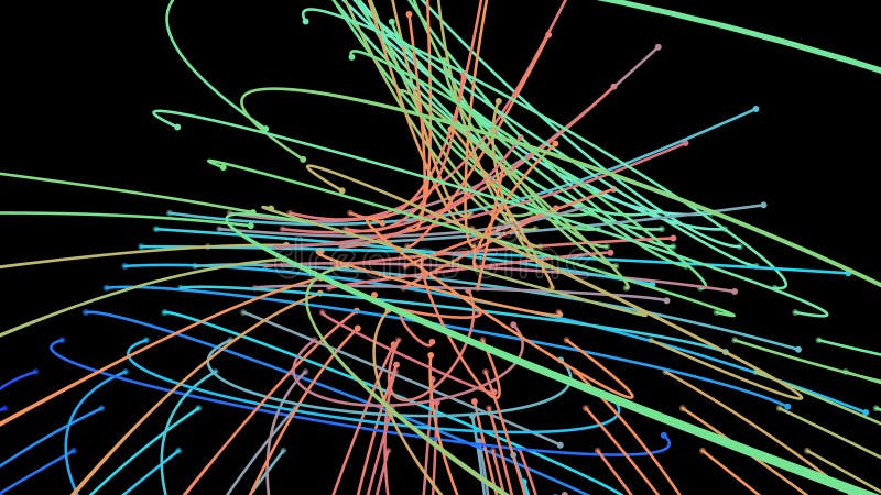 Crossing Light Beams. Energy Flow Laser Lines. Neon Plexus Knots ...