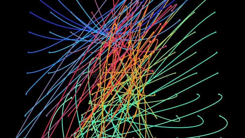 Crossing Light Beams. Energy Flow Laser Lines. Neon Plexus Knots ...