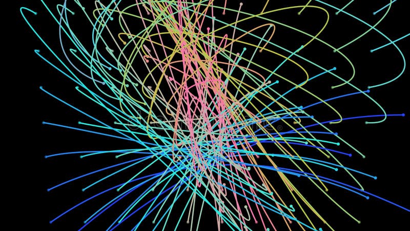 Crossing Light Beams. Energy Flow Laser Lines. Neon Plexus Knots ...