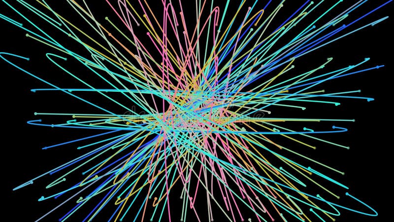 Crossing Light Beams. Energy Flow Laser Lines. Neon Plexus Knots ...