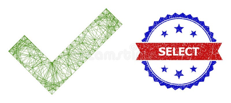 Net Yes Tick Mesh and Distress Bicolor Select Seal Stock Vector ... Net Yes Tick Mesh and Distress Bicolor Select Seal Stock Vector ...
