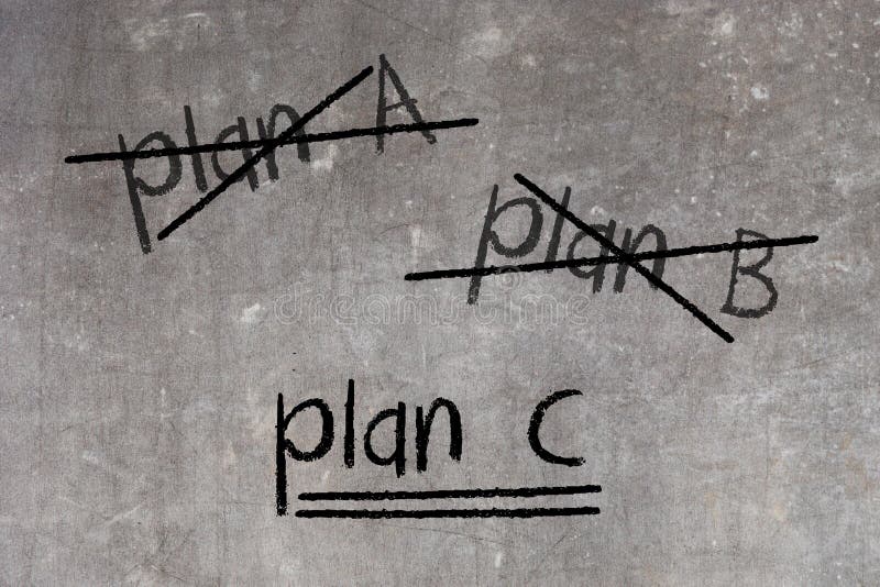 Crossing Out Plan a and Plan B and Writing Plan C Stock Image - Image ... Crossing Out Plan a and Plan B and Writing Plan C Stock Image - Image ...