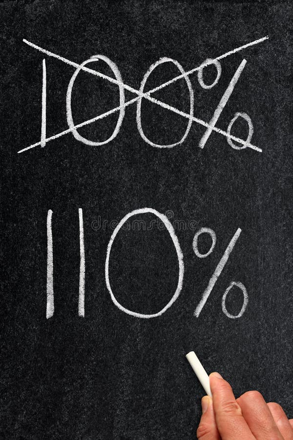 Crossing Out 100 and Writing 110 . Stock Photo - Image of fingers ...