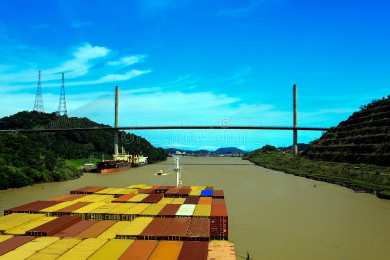 Crossing the Panama Canal, Culebra Cut Editorial Stock Image - Image of ...
