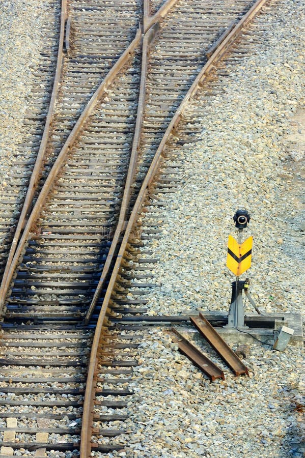 Crossing Railroad Track and Railway Sign Stock Image - Image of signal ...