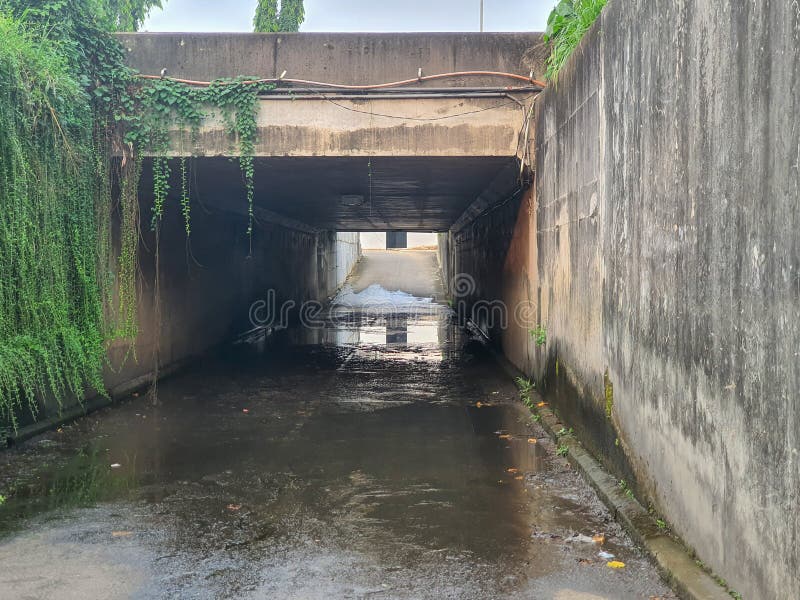 Crossing Road Using Underpass or Tunnel when Crossing Toll Road Stock ...