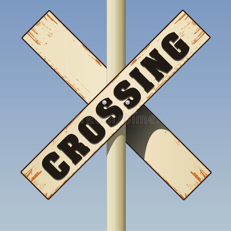 Crossing Sign stock vector. Illustration of grunge, danger - 12277136