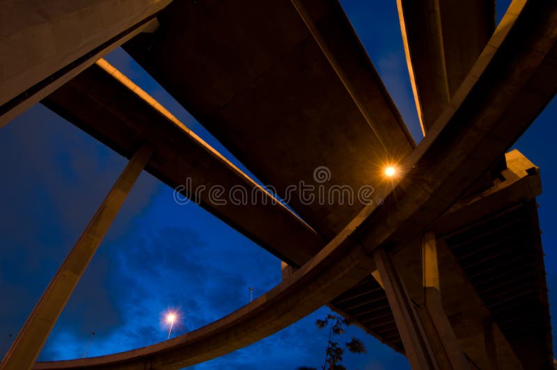 Crossing way of bridge stock image. Image of junction - 16469989