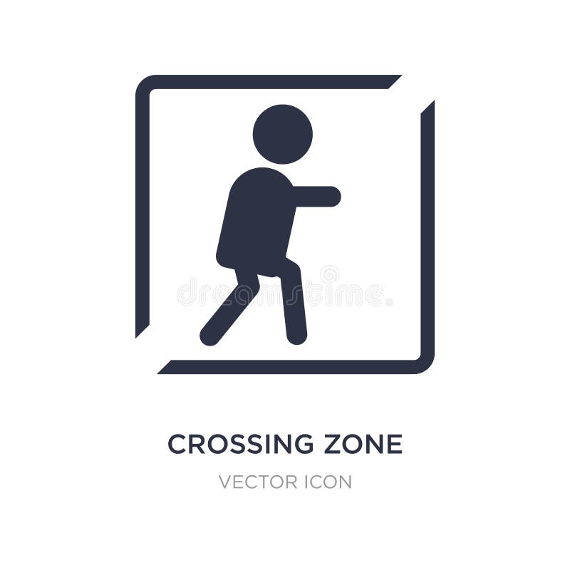 Crossing Zone Icon in Trendy Design Style. Crossing Zone Icon Isolated ...