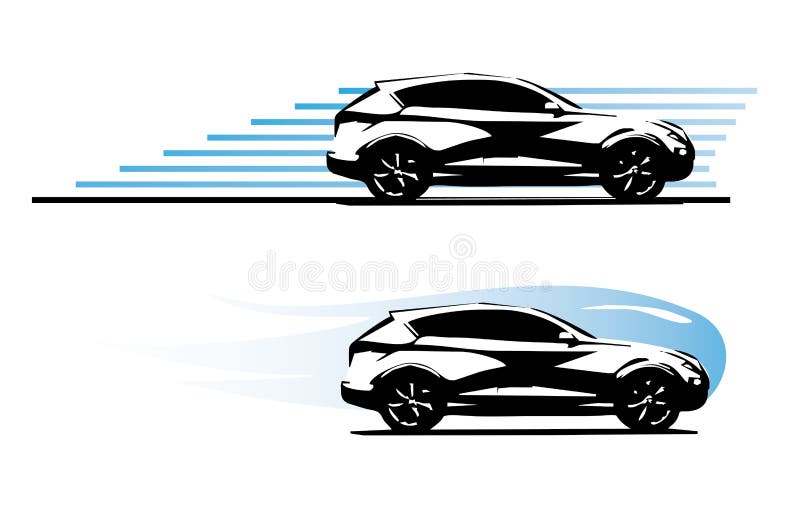 Crossover car stock vector. Illustration of icon, speed - 27895899