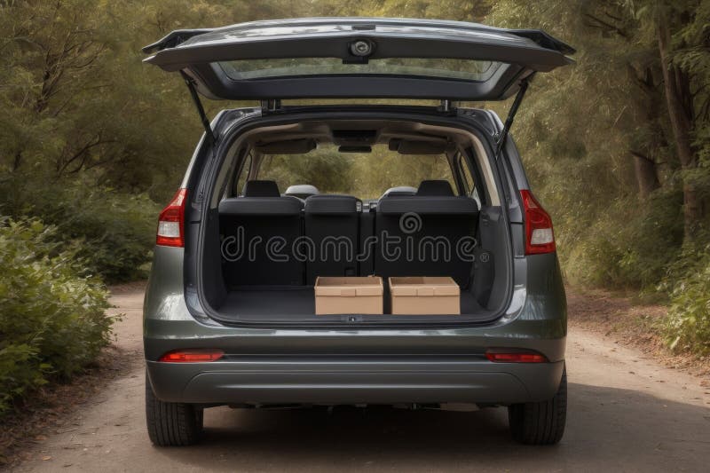 The Crossover with the Rear Hatch Open, Showing the Cargo Space and ...