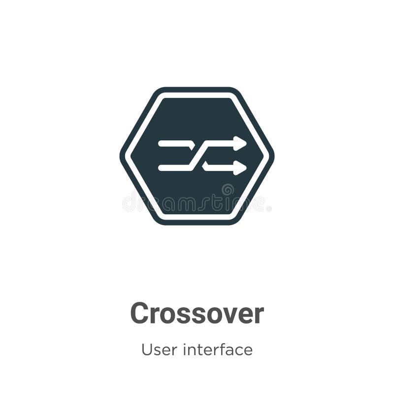 Crossover Vector Icon on White Background. Flat Vector Crossover Icon ...