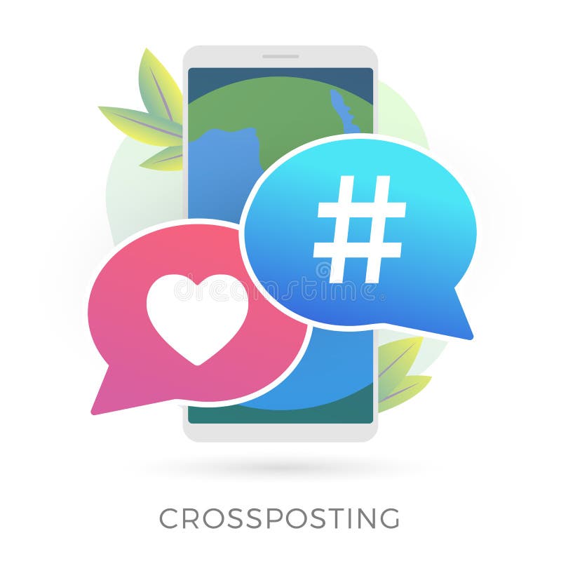 Crossposting Vector Icon - Posting the Same Message To Multiple Social ...
