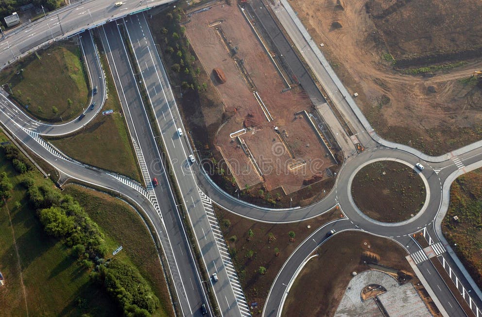 Crossroad stock photo. Image of lane, house, highway, motorway - 2535286
