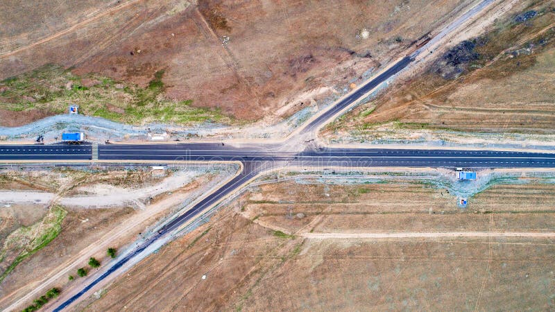 Crossroad from above stock image. Image of freeway, outdoor - 98122285