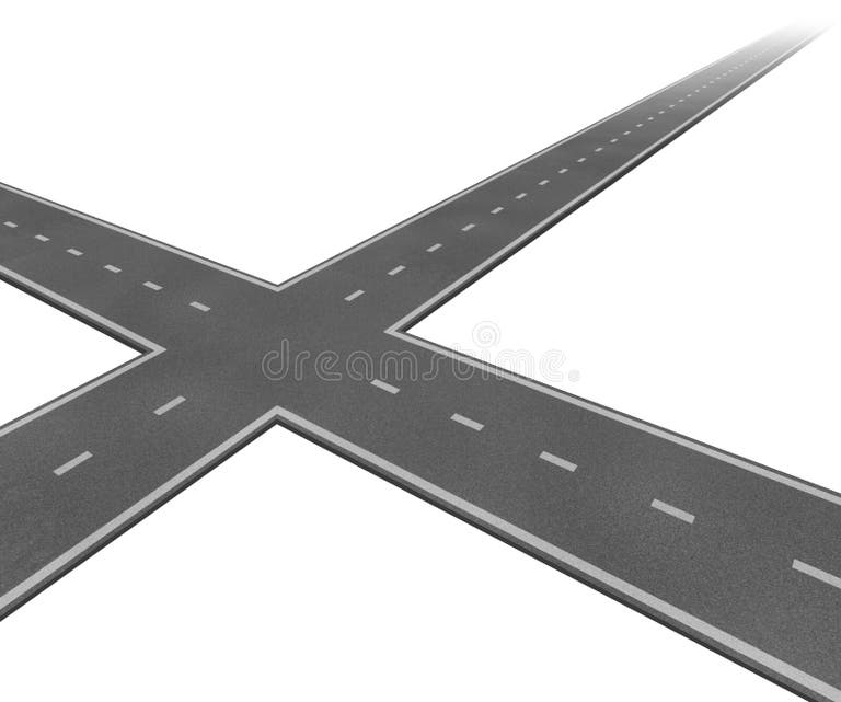 Crossroad Concept stock illustration. Illustration of perspective ...