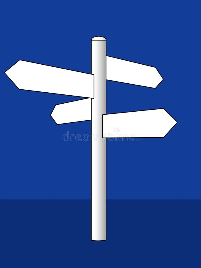 Crossroad sign stock illustration. Illustration of white - 17223468
