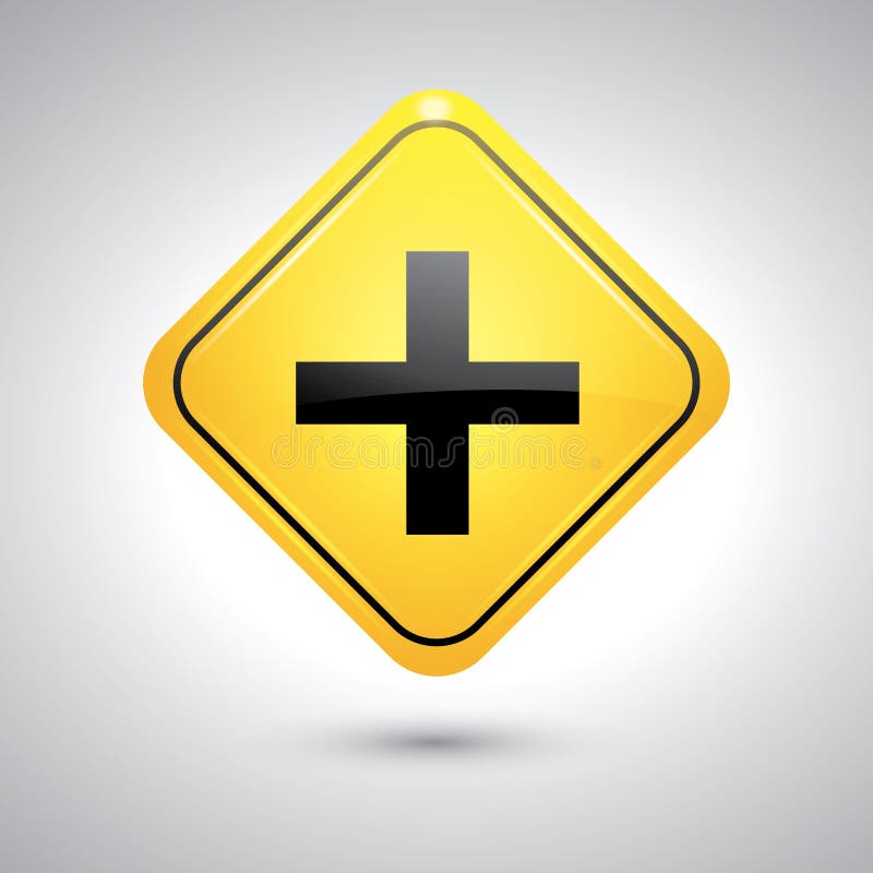 Crossroad Sign. Vector Illustration Decorative Design Stock Vector ...