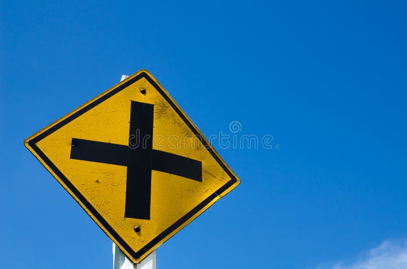Crossroad signal stock image. Image of navigate, sign - 32258935