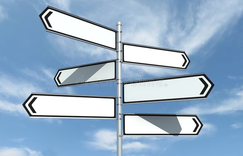 Crossroad Signpost stock illustration. Illustration of signpost - 15692631