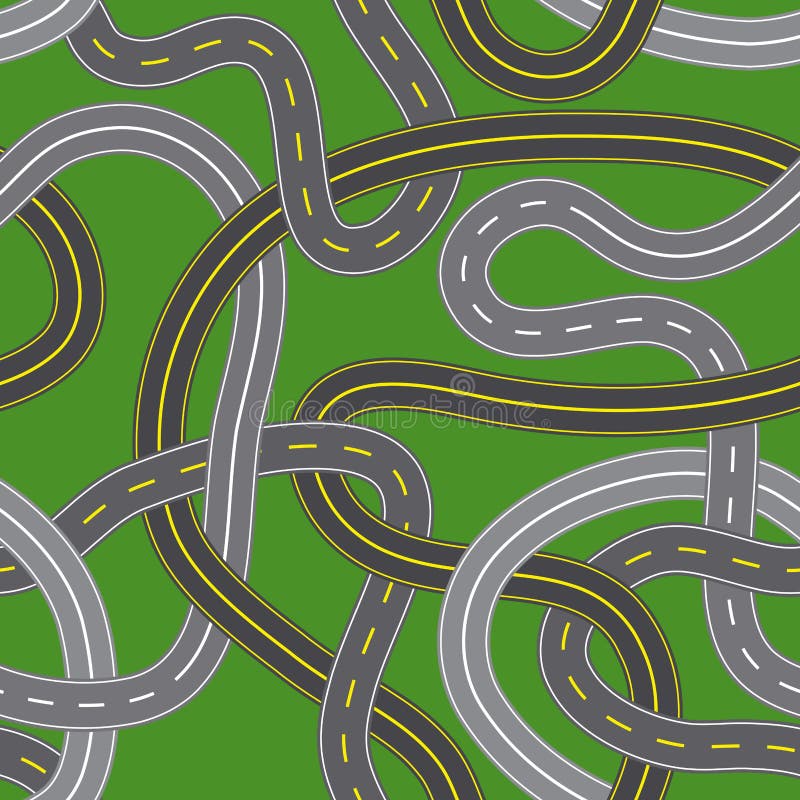 Road pattern with cars stock vector. Illustration of leaves - 41236747